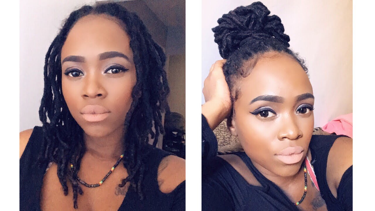 High Messy Loc Bun | Tutorial - YouTube