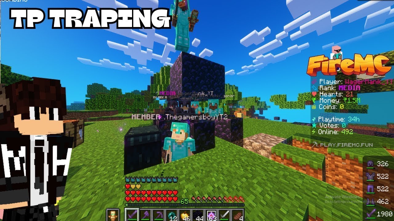 TP TRAPING THIS DEADLIEST LIFESTEAL SMP FIRE MC SERVER #firemc - YouTube