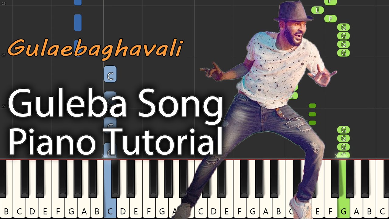 Guleba Song Piano Tutorial Notes & MIDI | Gulaebaghavali | Tamil Song ...