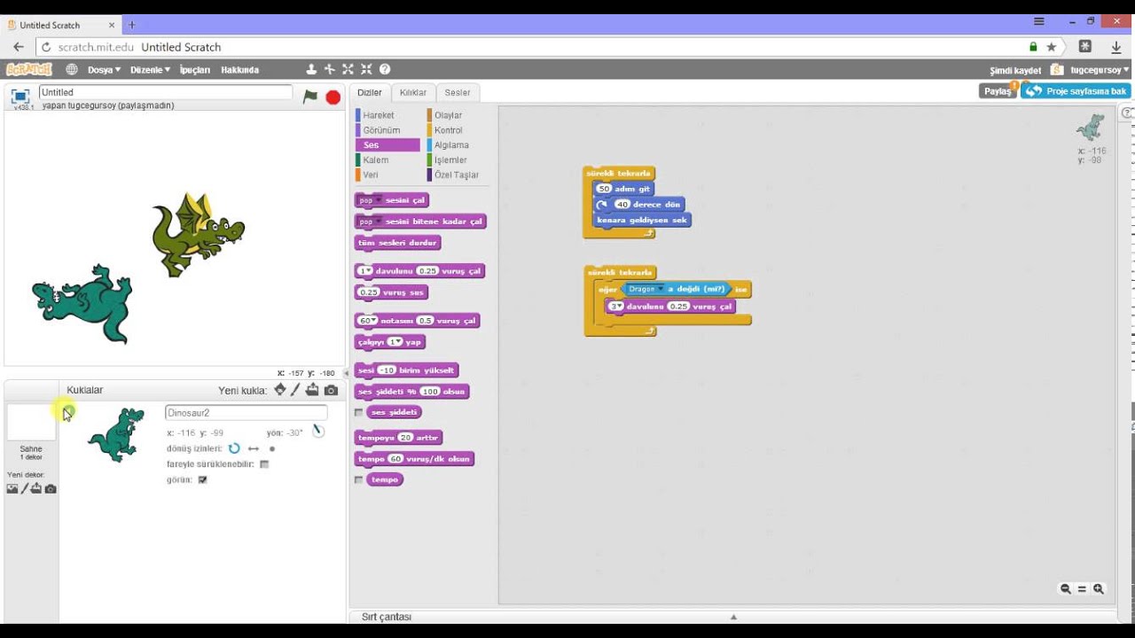 Scratch 101 Eğitimi - Ders 4: Kontrol Blokları - Bölüm 4 - YouTube