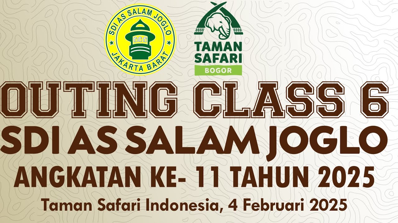Outing Class 6 SDI As Salam Joglo Angkatan Ke 11 "We Are Ultimate" - YouTube