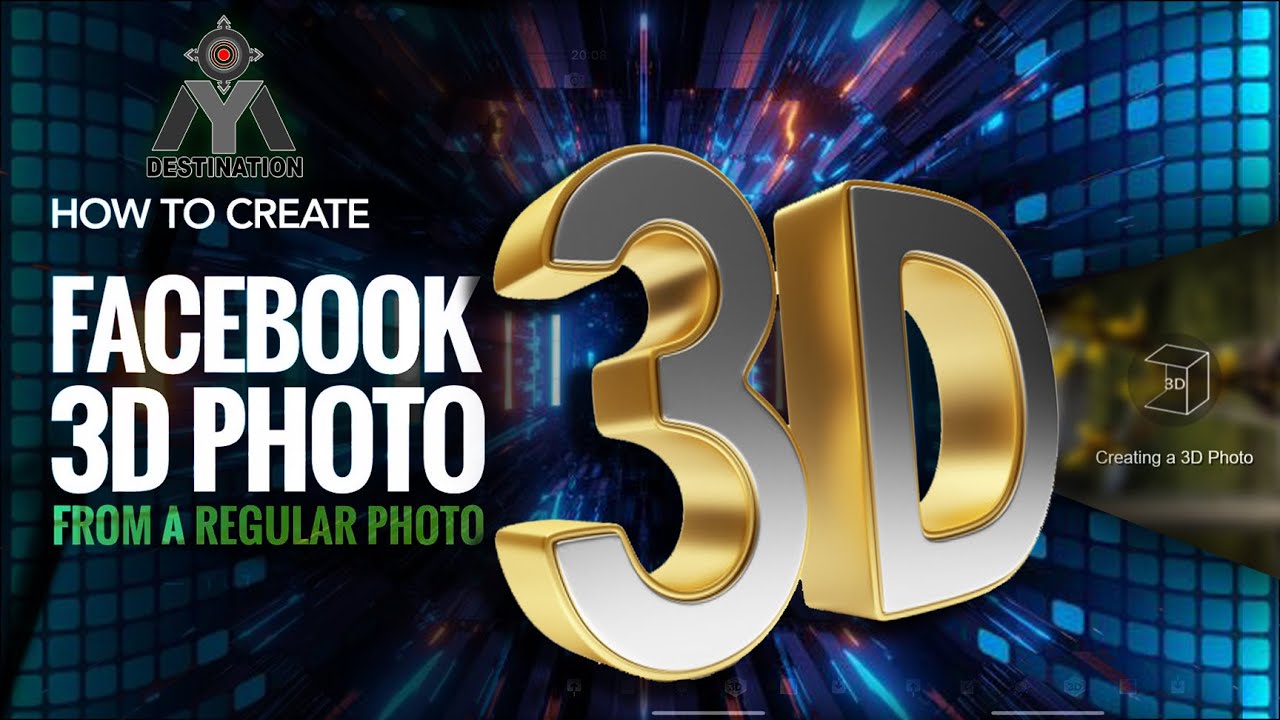 How to create 3D photo for Facebook - YouTube