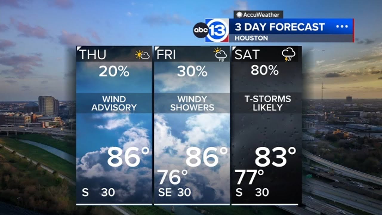 Warm and windy weather turns stormy come Saturday - YouTube
