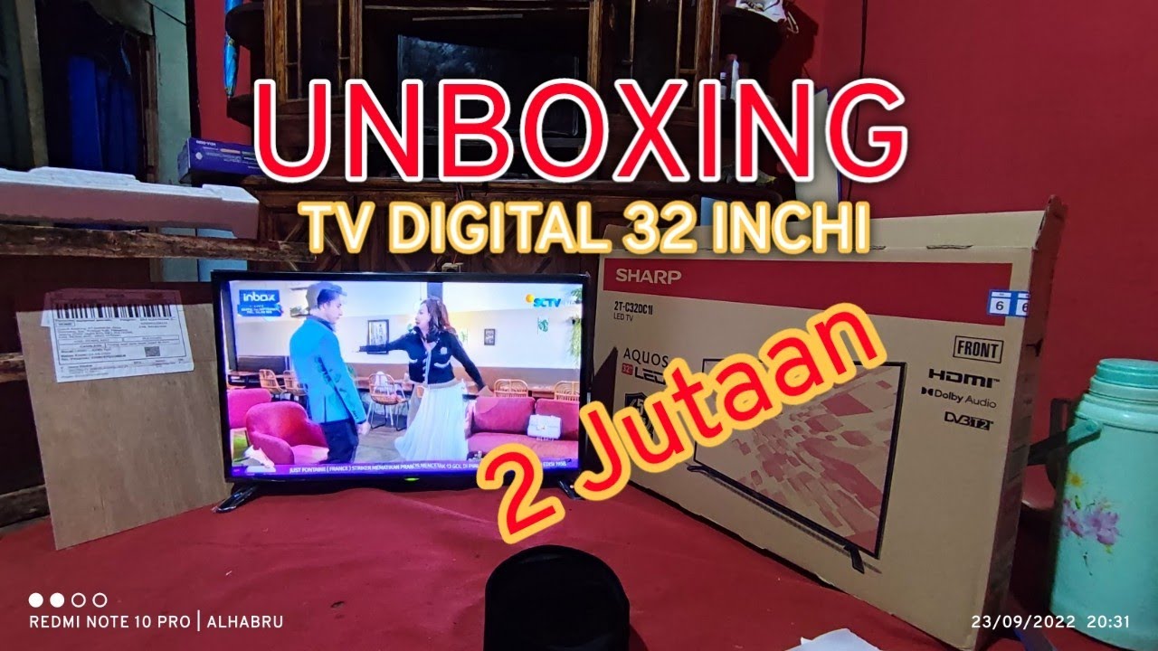 UNBOXING TV SHARP SERI 2T-C32DC1I - YouTube