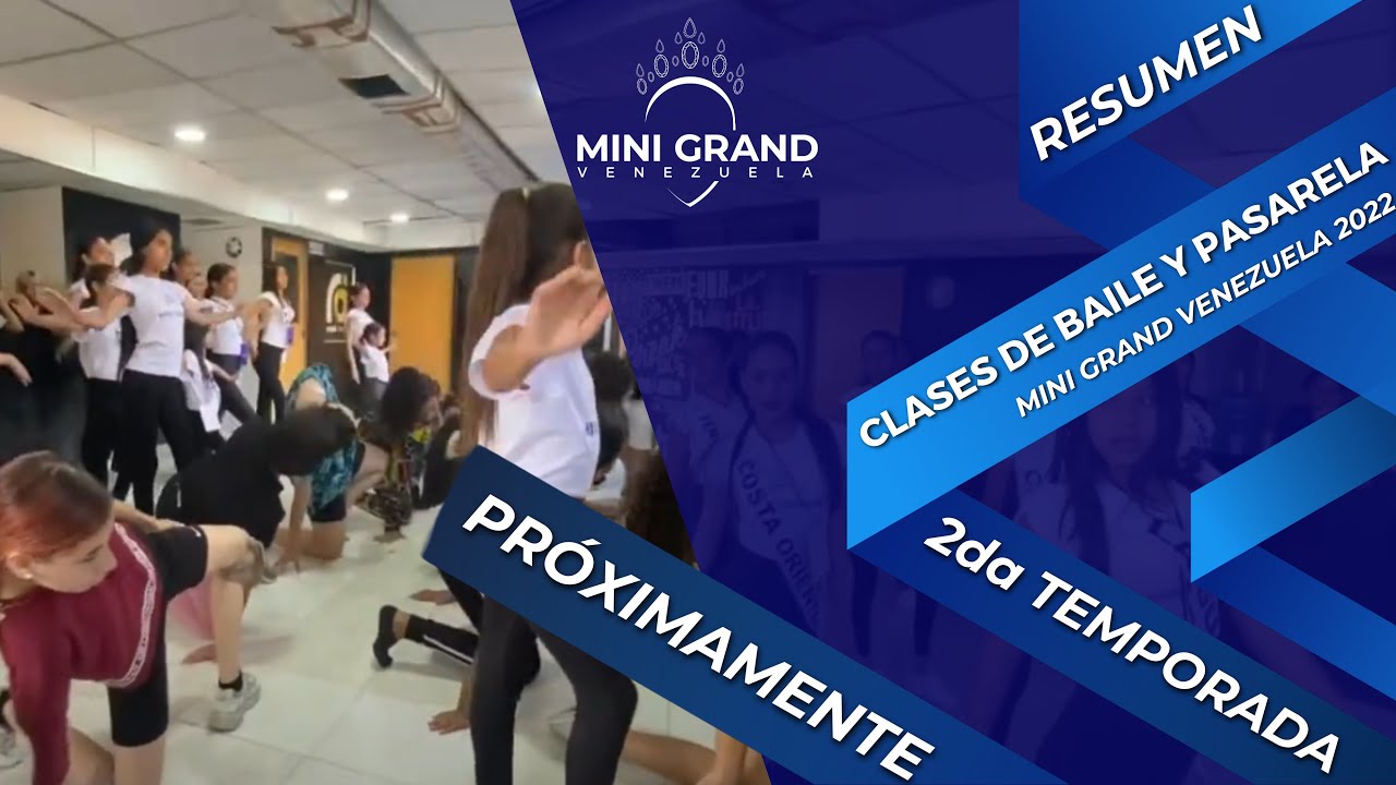 Clase de pasarela y baile para candidatas oficiales del Mini Grand ...