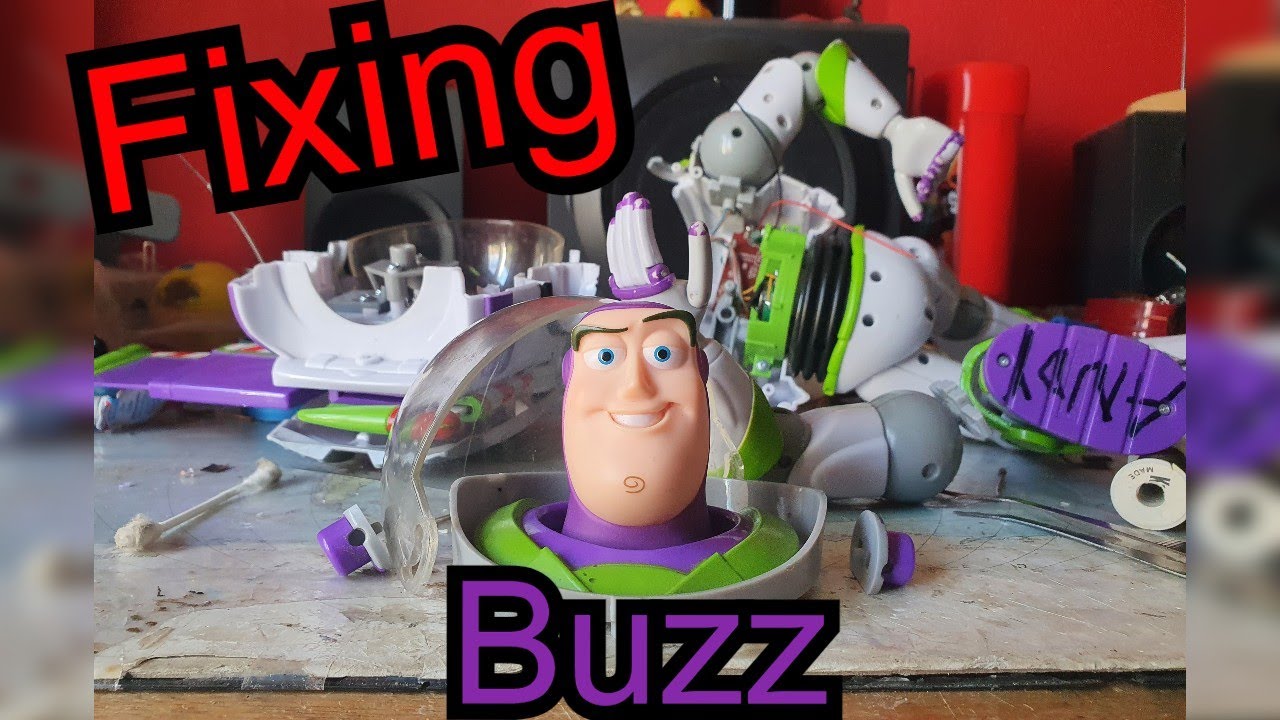 Toy story Repair: Fixing buzz lightyear! (the wing mechanism) - YouTube