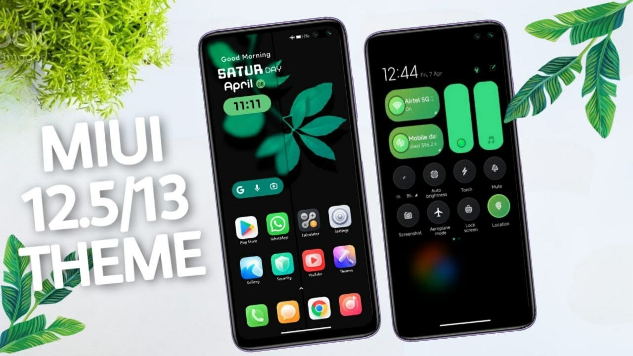Miui 12.5/13 Green Ui Theme For Any Xiaomi Device's | New System Ui Theme | #miui13 - YouTube