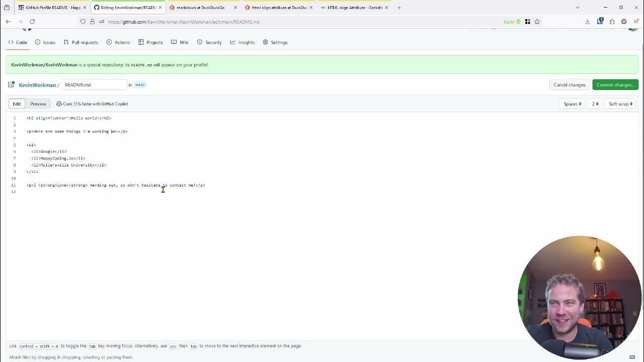 GitHub Profile README - Intro to Web Dev Fall 2024 - YouTube