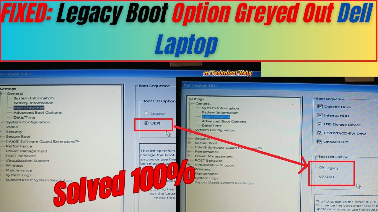 How to fix Legacy Boot Option Greyed Out | Legacy option kaise enable ...
