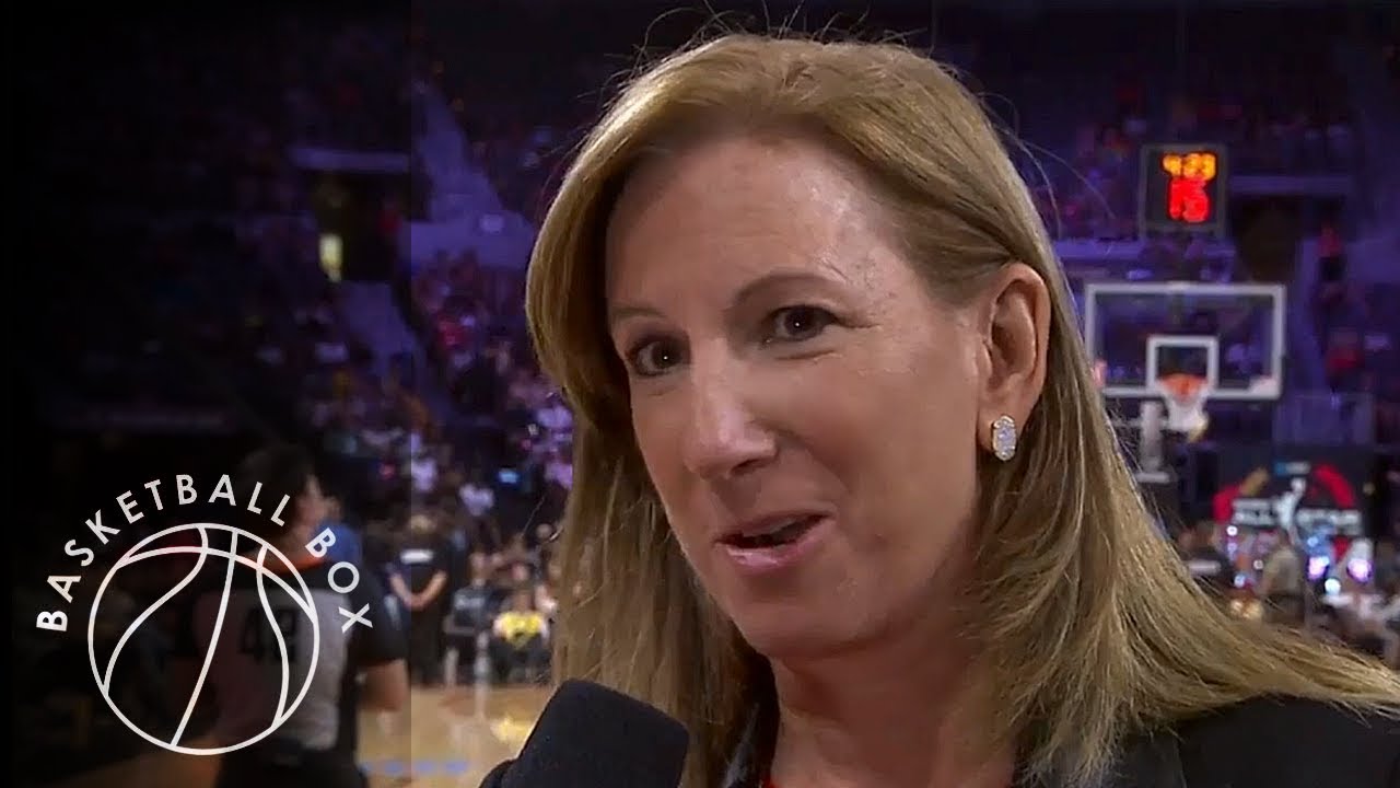 [WNBA] Cathy Engelbert, WNBA Commissioner Mid-Game Interview, WNBA All ...