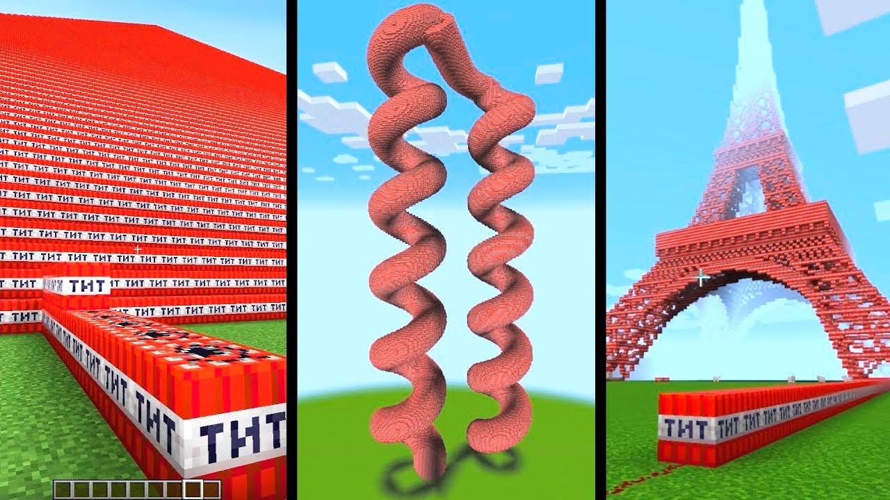 top 10 best minecraft tnt experiments - YouTube