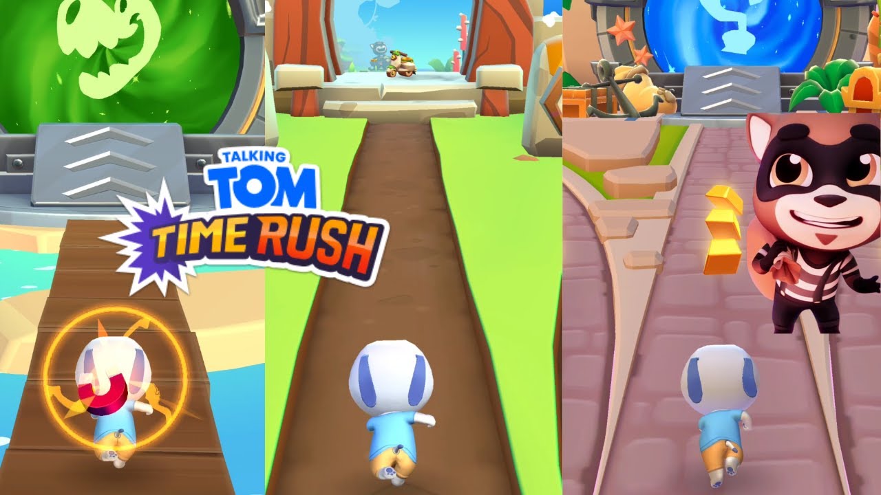 Talking Tom Time Rush Different Map | Talking Hank | Full Screen ...