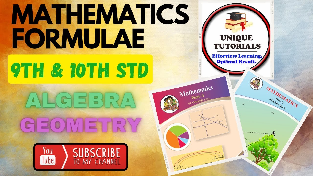 Mathematics Formulae For 9th 10th ll Algebra Formulae ll Geometry ...