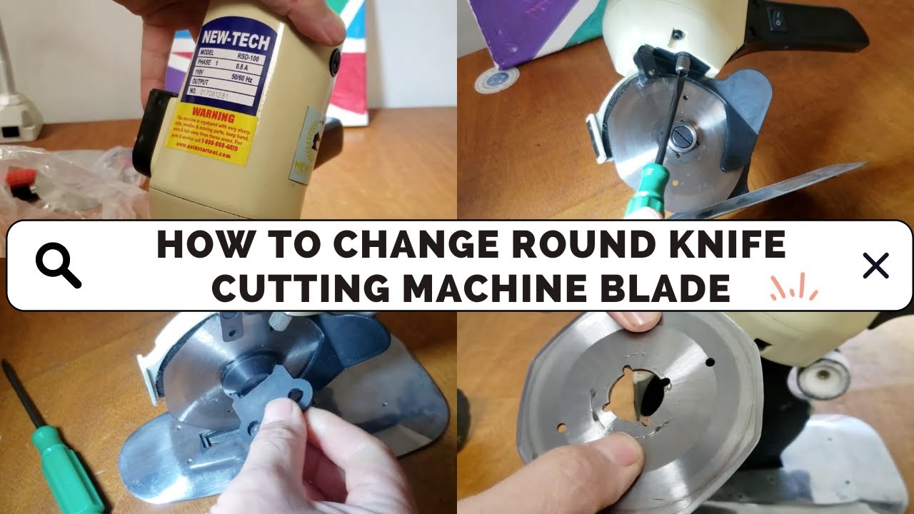 ROUND KNIFE CUTTING MACHINE BLADE CHANGE - YouTube