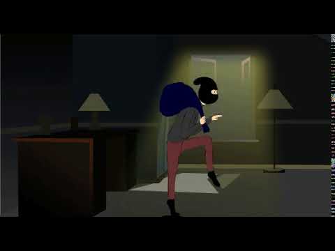 thief sneak walking | frame by frame animation - YouTube