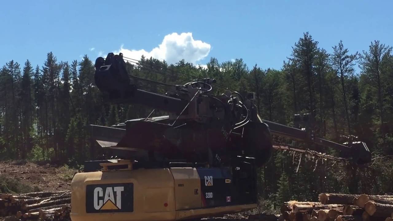 CAT 320DFM FORESTPRO DELIMBER NORTHWESTERN ONTARIO - YouTube