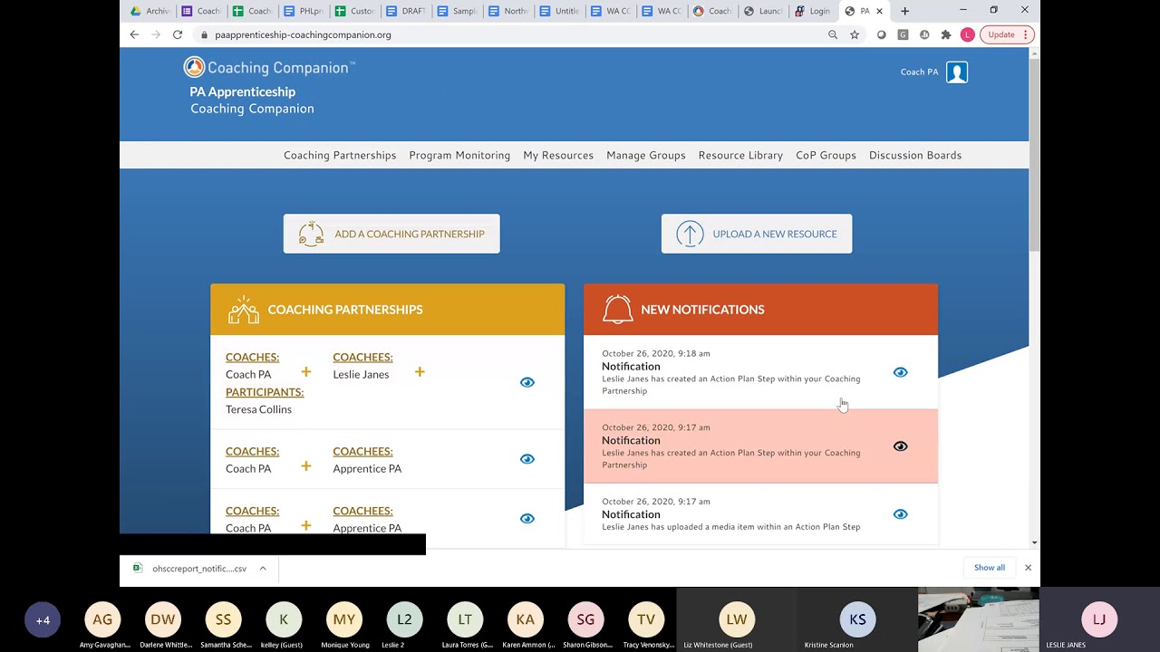 Coaching Companion Welcome Webinar for Coaches & Apprentices, 11/9 ...