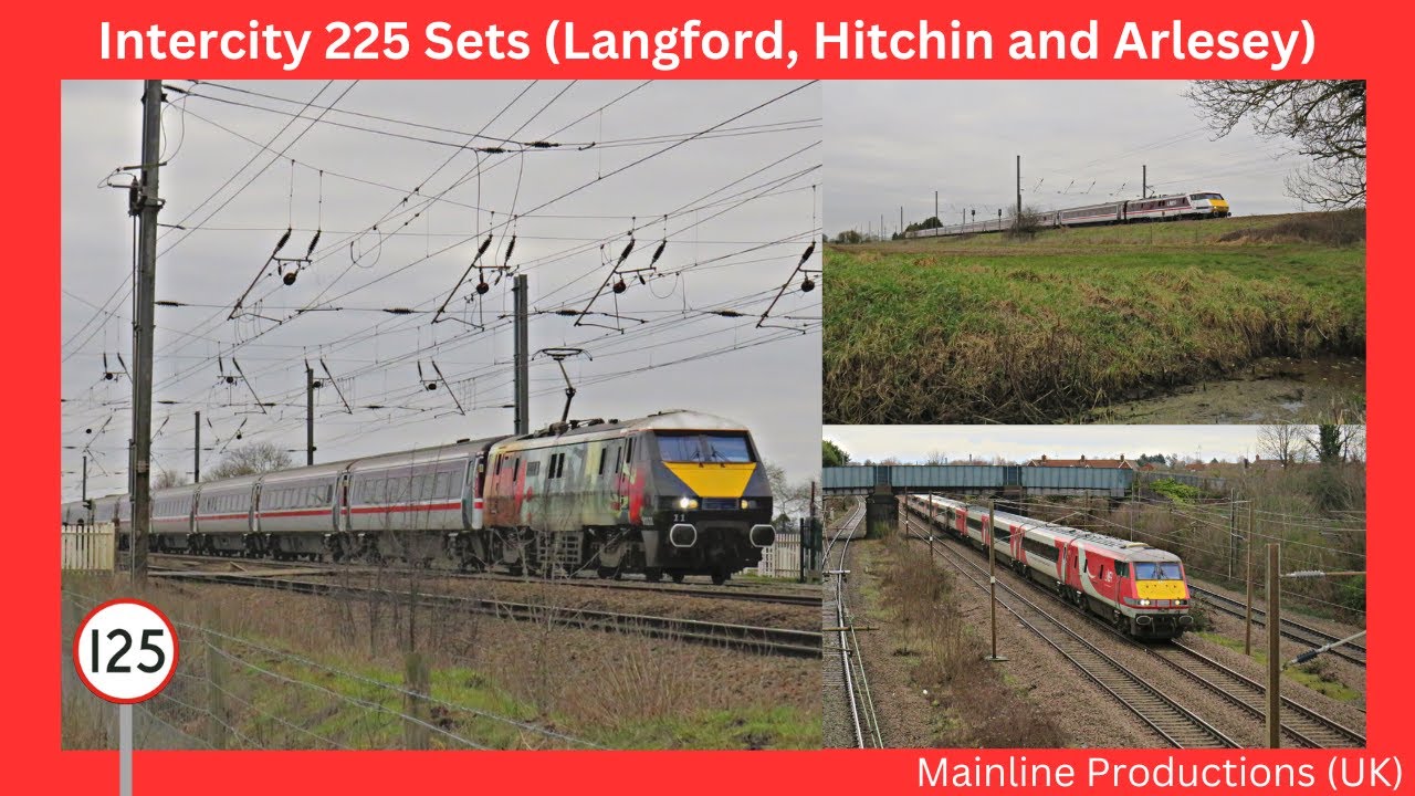 Intercity 225 Sets (Class 91 + Mk4s + DVT) in Langford, Hitchin and ...