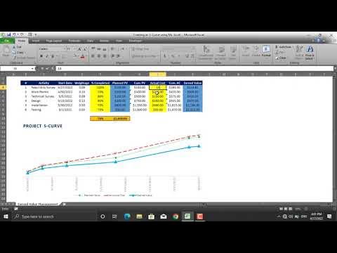How to Create a Project S-curve in Ms. Excel? - YouTube