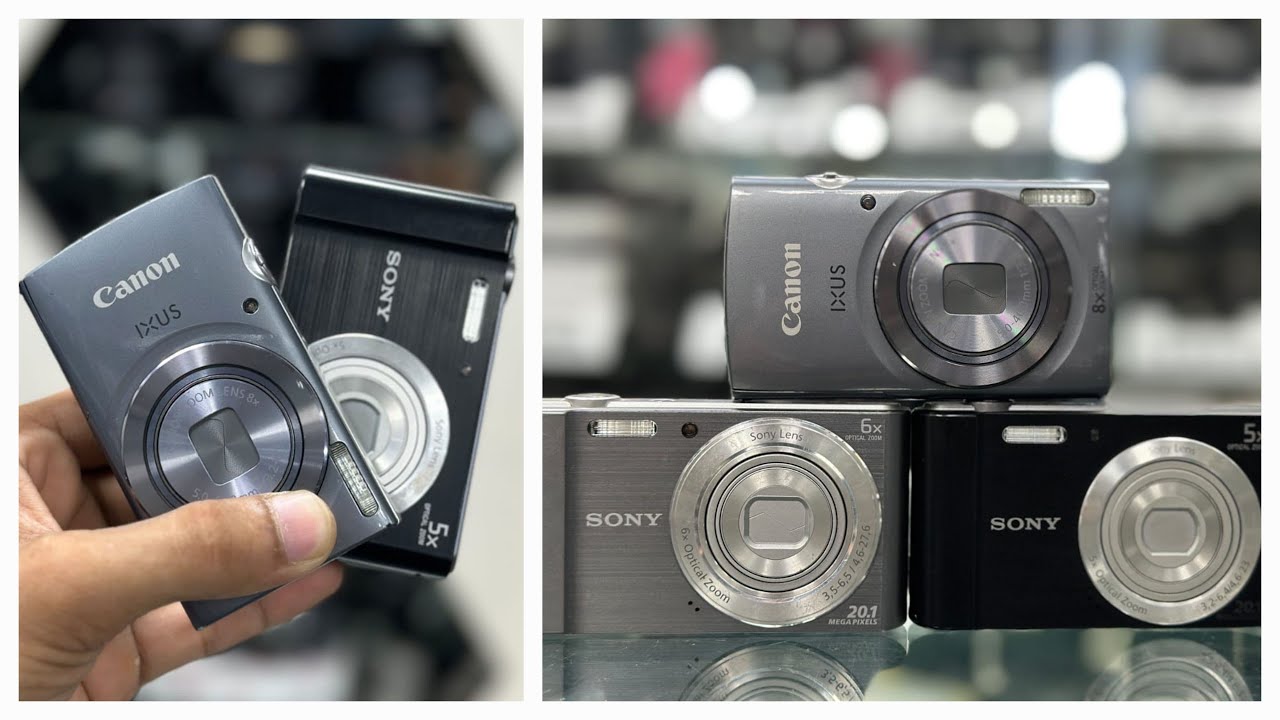 Canon and Sony Digital cameras japanese stock - YouTube