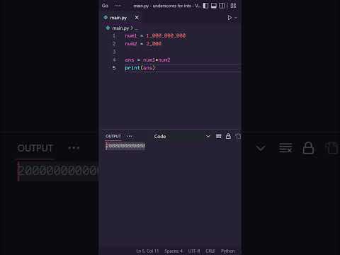 Python Integer Trick?? #python #coding #programming - YouTube