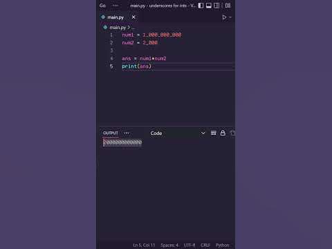 Python Integer Trick?? #python #coding #programming - YouTube