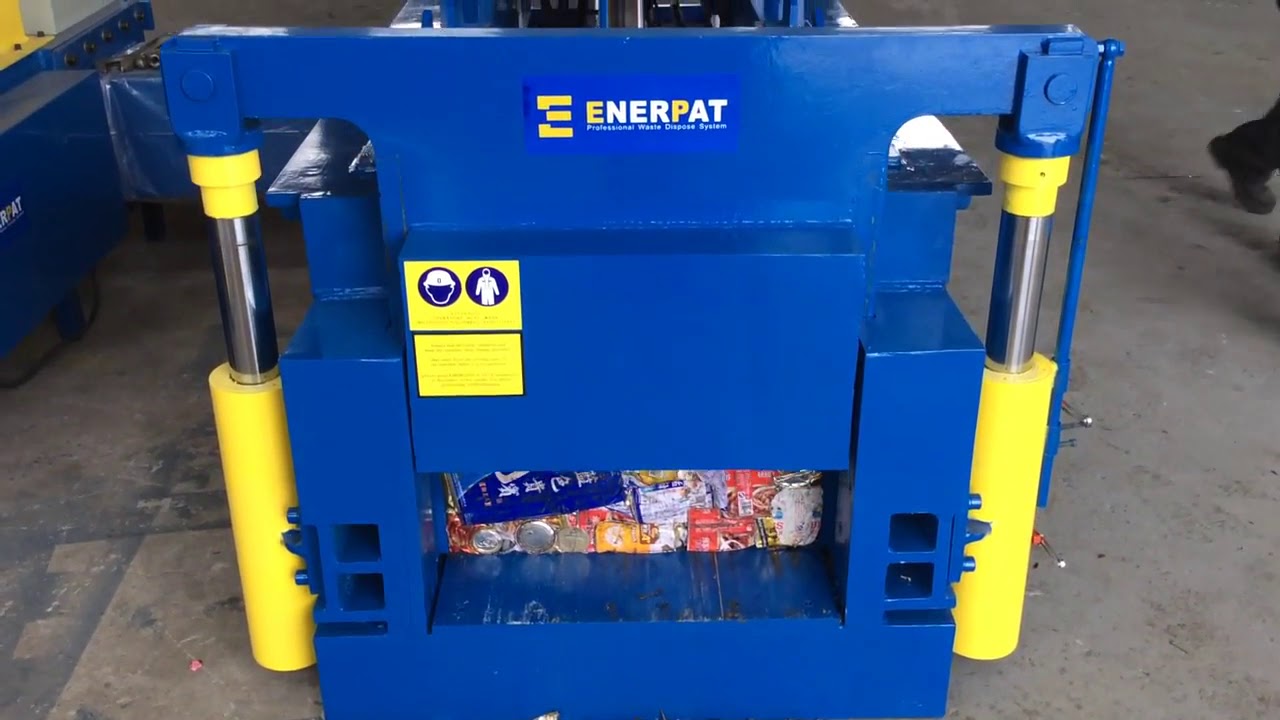 ENERPAT Automatic Aluminum Can Baler - YouTube