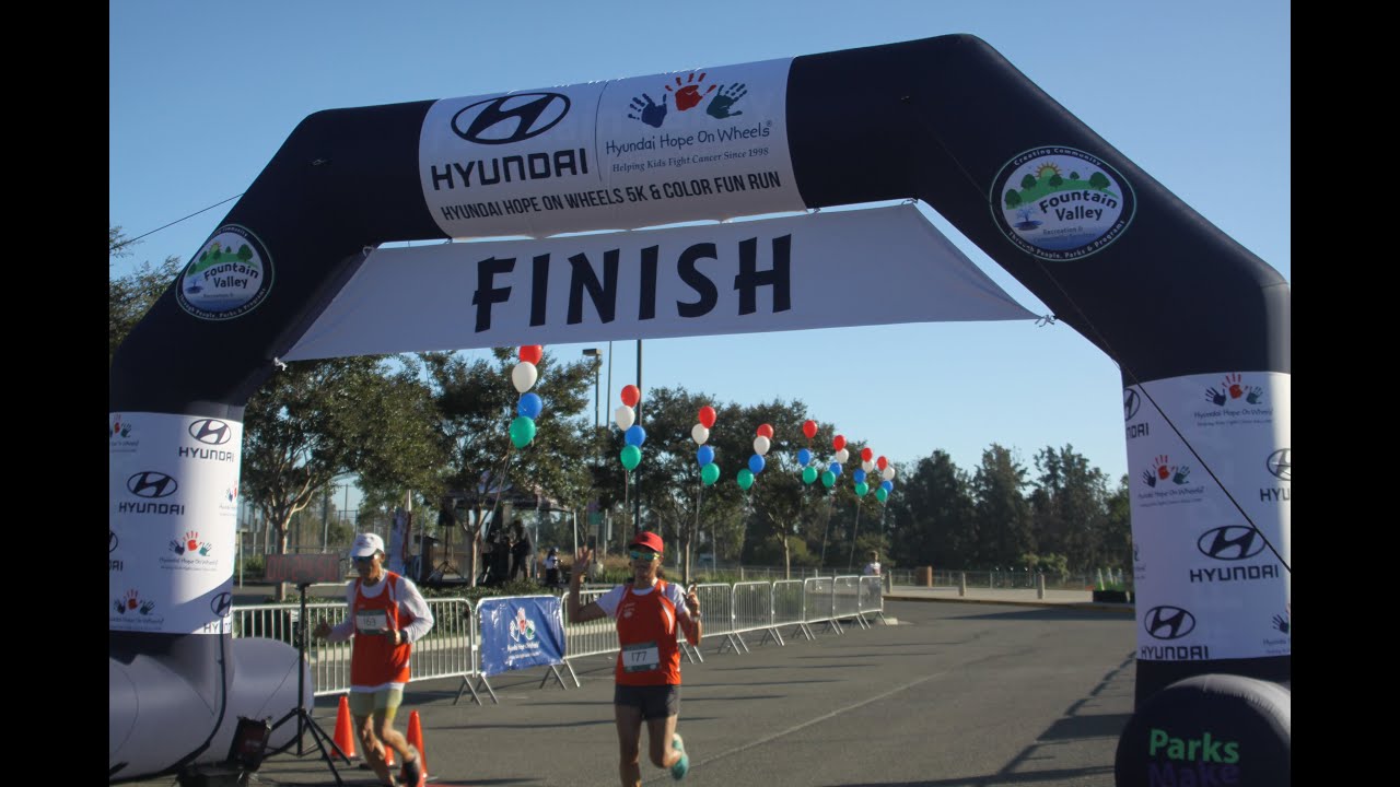 Hyundai Hope On Wheels 5K 2022 Finish Line Cam - YouTube
