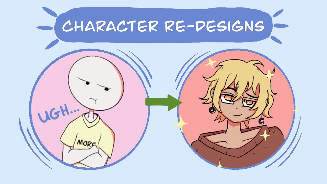 Fixing the worst character designs in history🤢(Re-Designing my comic ...