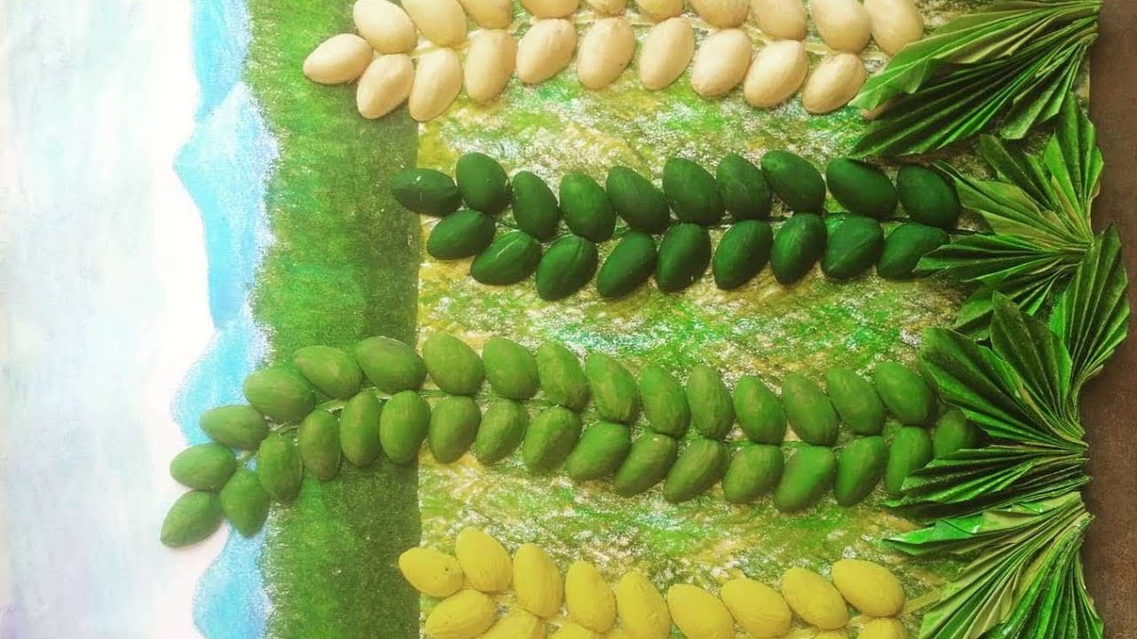 Pista shell 3D art||Simple||For Beginners||Wall Decor DIY ||Shell Art ...