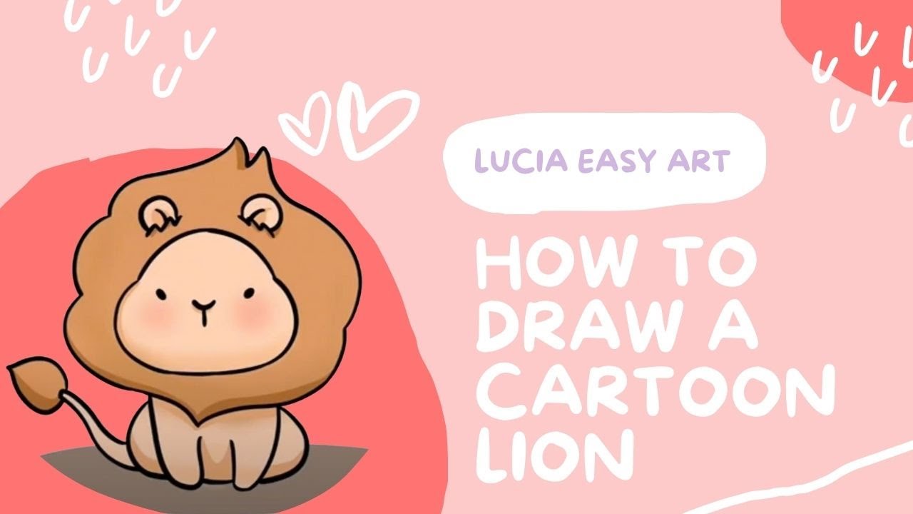 How to draw a lion full body - Lucia Easy Art - YouTube