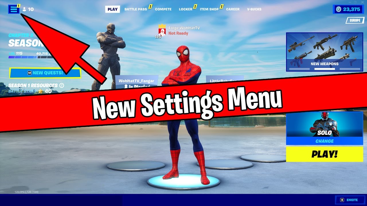 New Settings Menu in Fortnite Chapter 3 (Best Settings - How add a ...