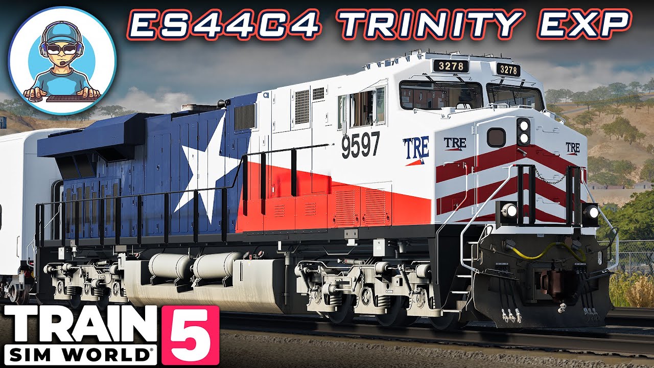 Satisfying ES44C4 Trinity Railway Express (Custom Livery) @TrainSimWorld - YouTube