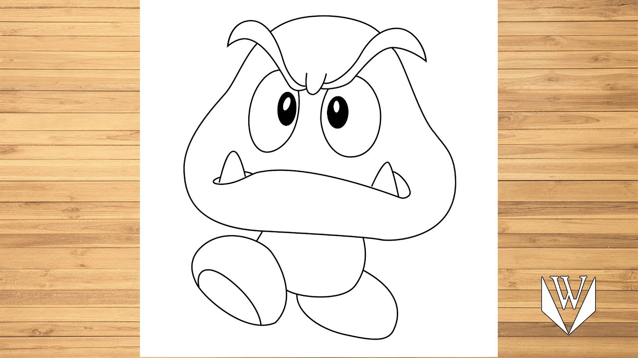 Wie zeichnet man Goomba | Schritt für Schritt | Easy Drawing ...