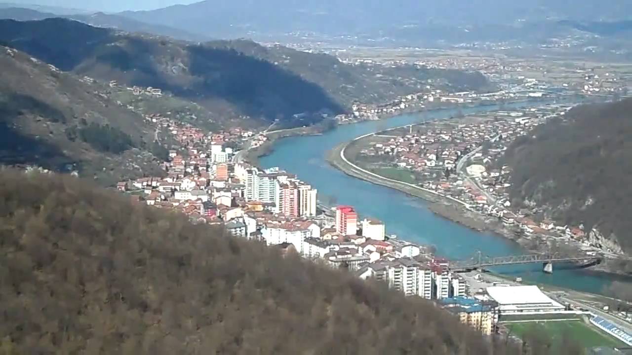 Zvornik - view from the fortress - YouTube