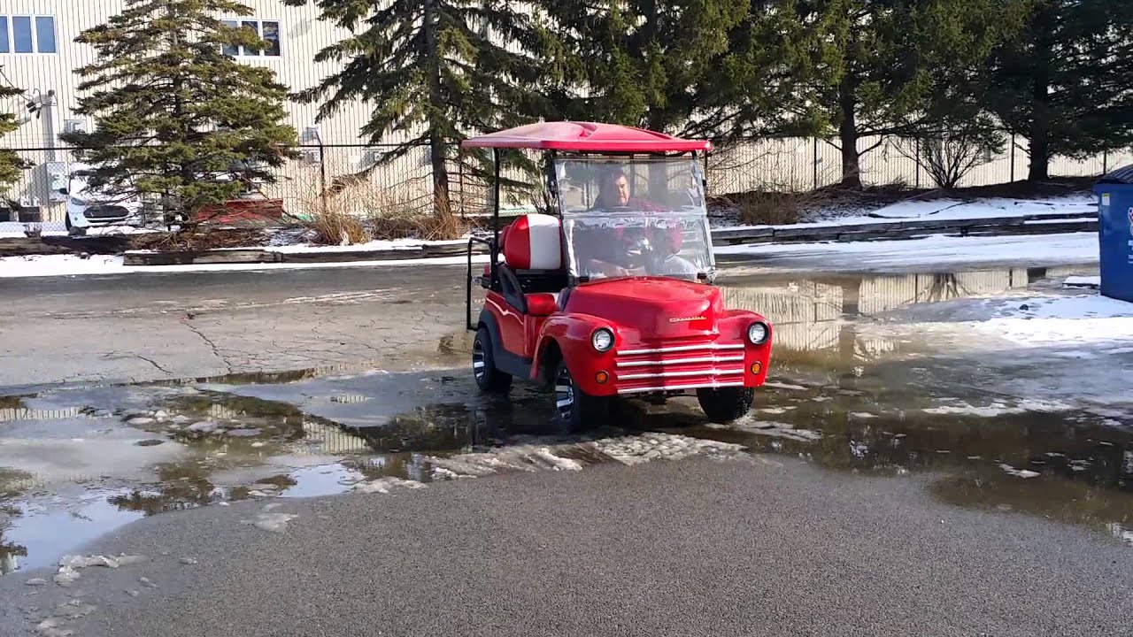 Cherry Red Club Car Golf Cart Old Truck For Sale - YouTube