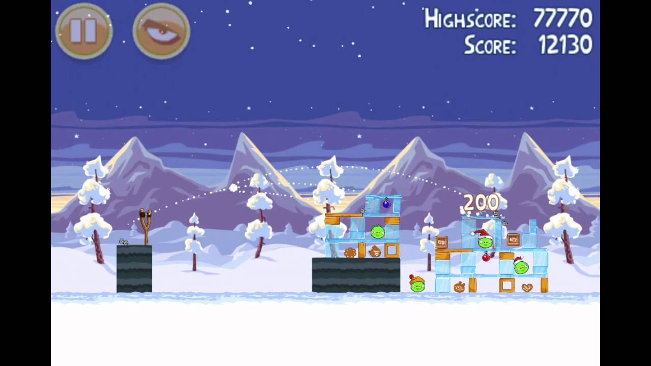 Angry Birds Seasons 2012 - Wreck the Halls 1-4 - YouTube