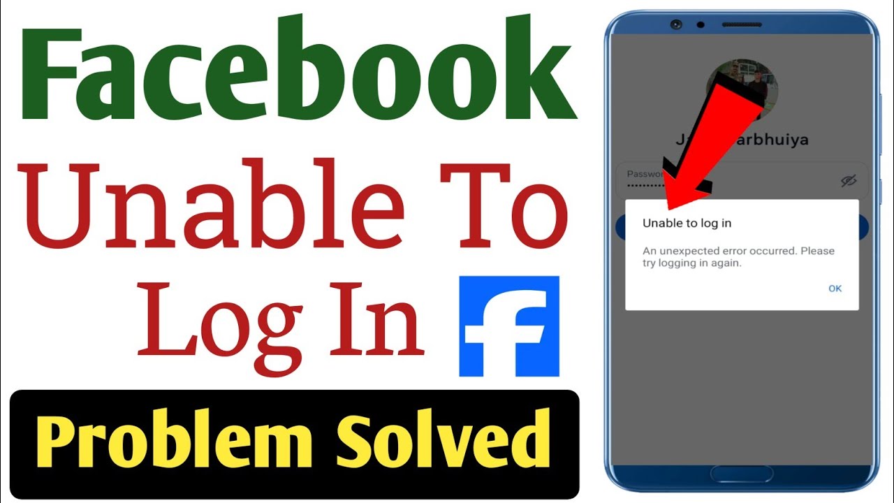 Facebook unable to log in problem solve | Unable to log in problem on ...