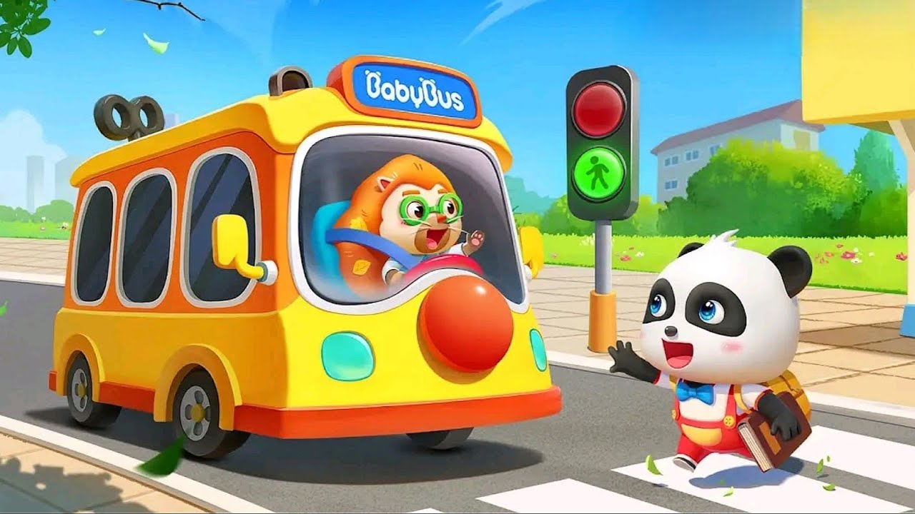 Baby Panda's School Bus Adventure: Drive the Train & Explore! | Babybus ...