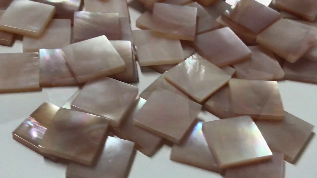 Pink MOP squares for making jewelry - YouTube