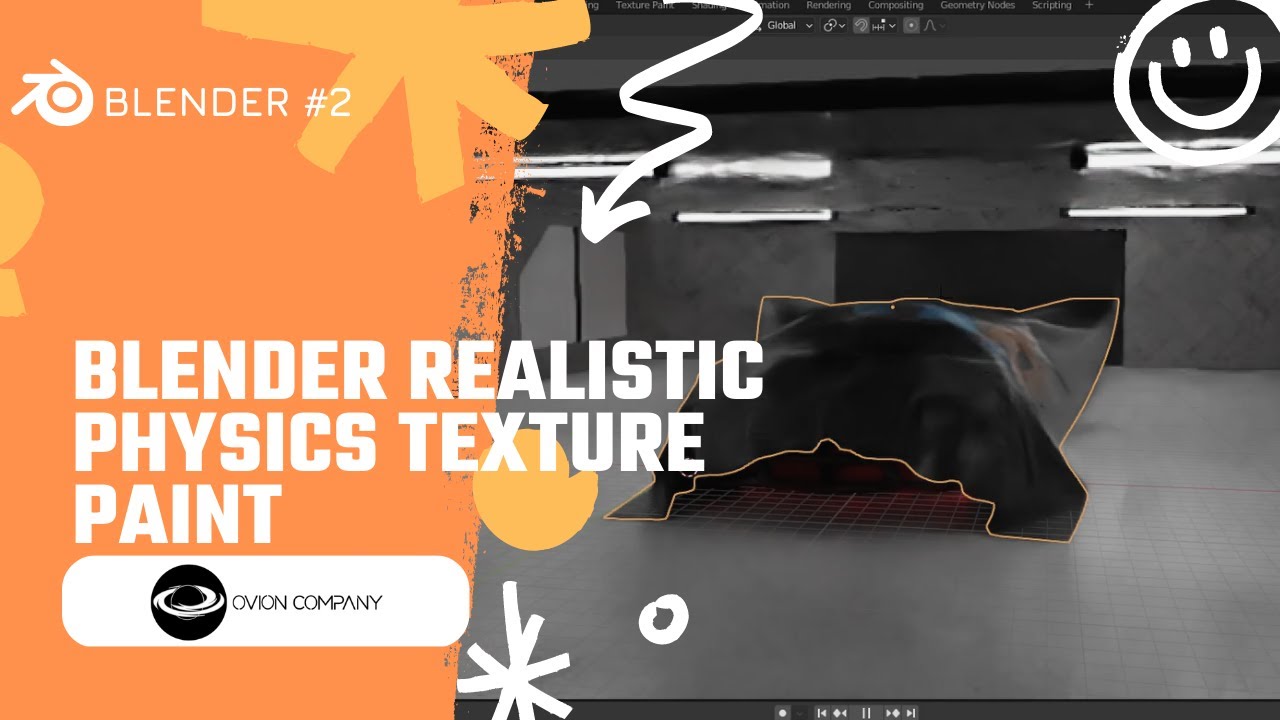 Texture paint blender and realistic physics animation - YouTube