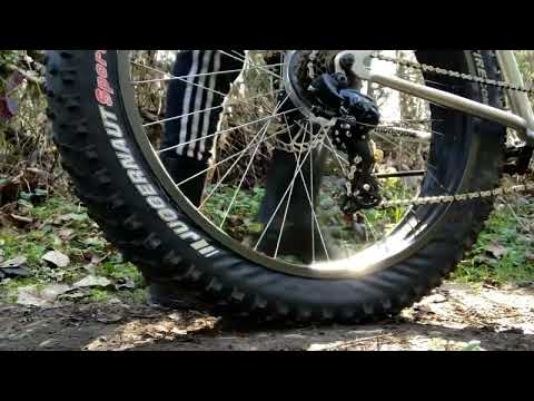 Deflate Rear Fat Bike Tire (wearing rubber boots) - YouTube