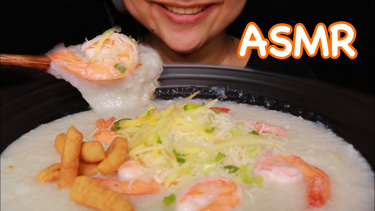 ASMR SHRIMP CONGEE (FROM RAYA AND THE LAST DRAGON) กินโจ๊กกุ้ง รายา ...