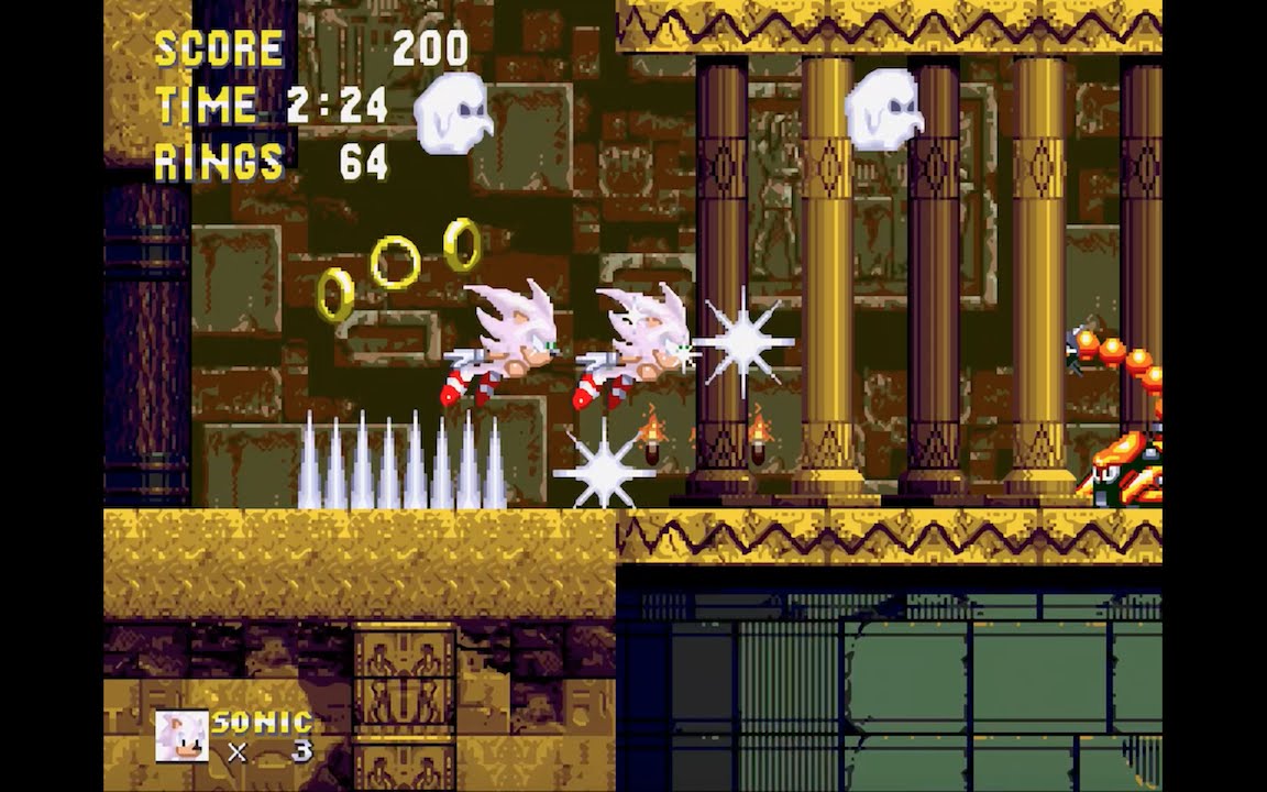 Sonic the Hedgehog 3 Complete: Sandopolis Zone Act 2 (Hyper Sonic ...