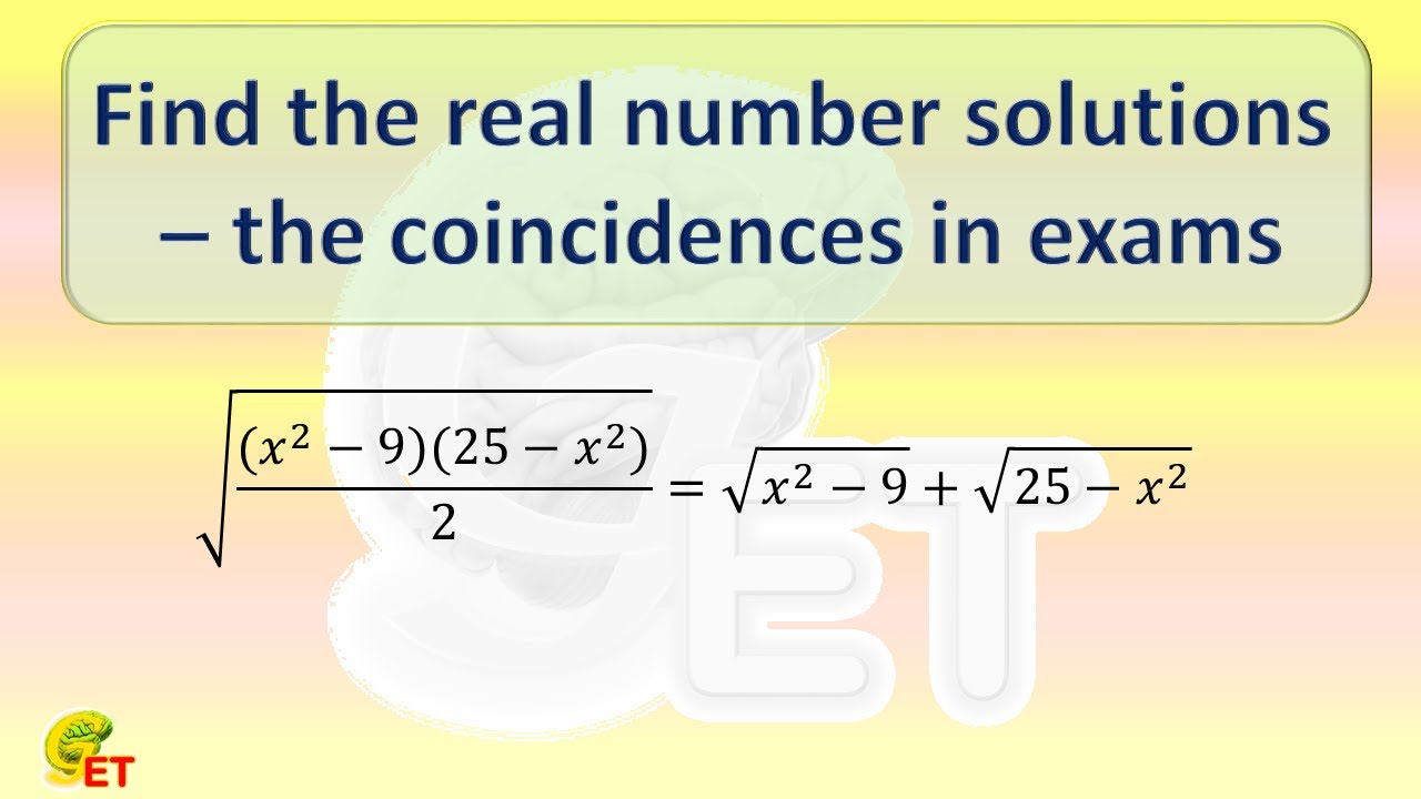 Find the real number solutions – the coincidence in exams. 【Fun Math ...