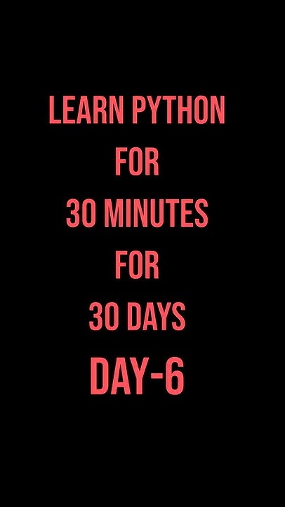 Learning Python in 30 Days - Day 6 - Python Lists part-3 #shorts - YouTube