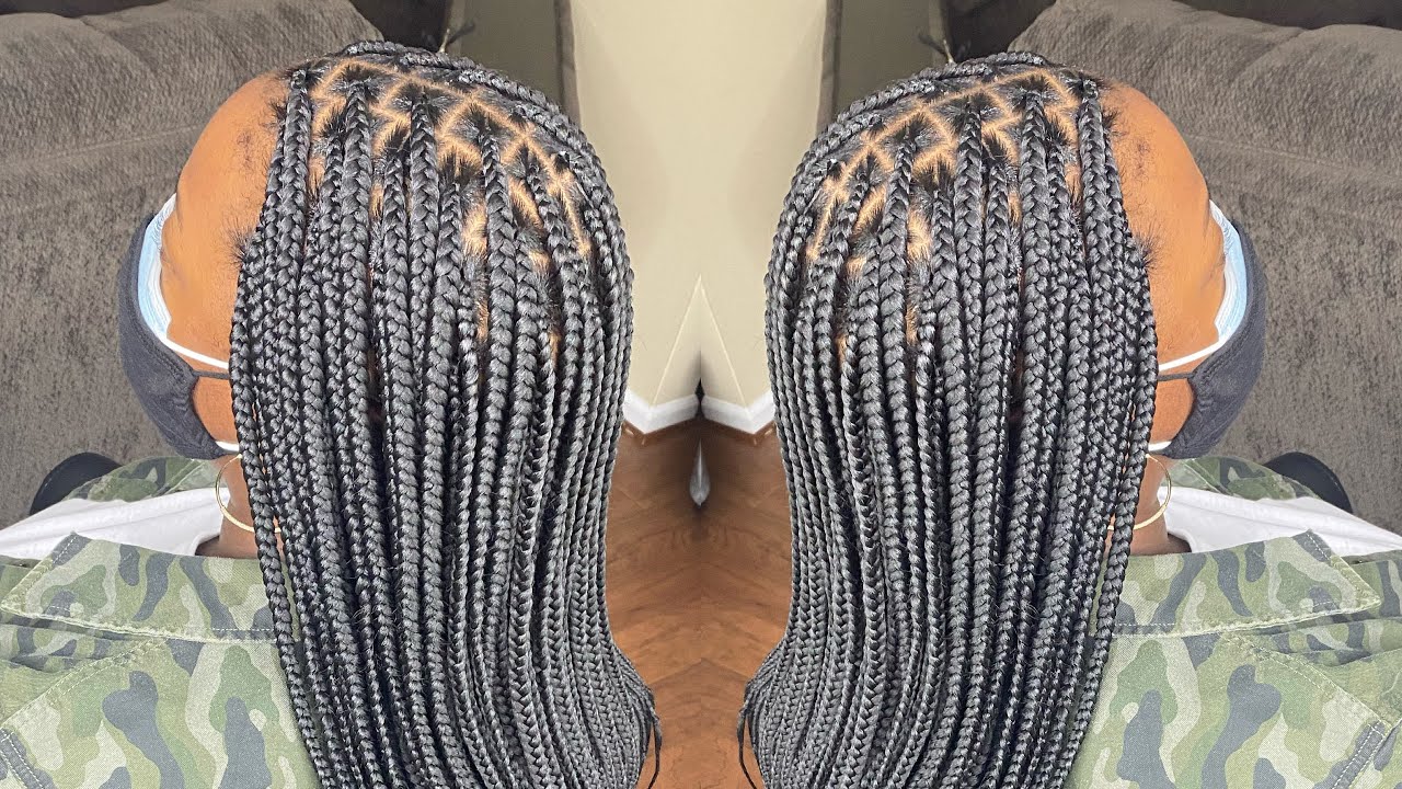HOW TO MAKE KNOTLESS BRAIDS CONSISTENT | NO PRE PART METHOD - YouTube
