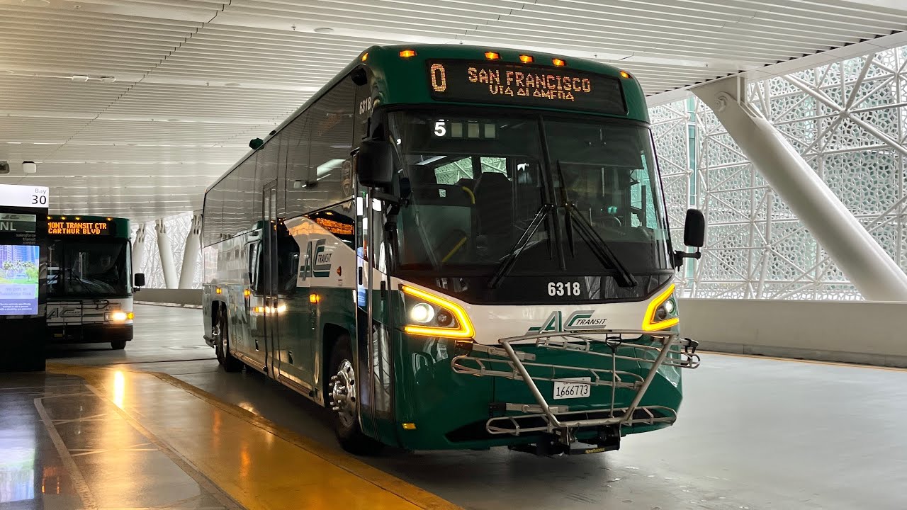 ⁴ᴷ⁶⁰ New Dispatches | AC Transit 2022 MCI D45 CRT LE #6318 on Route O ...