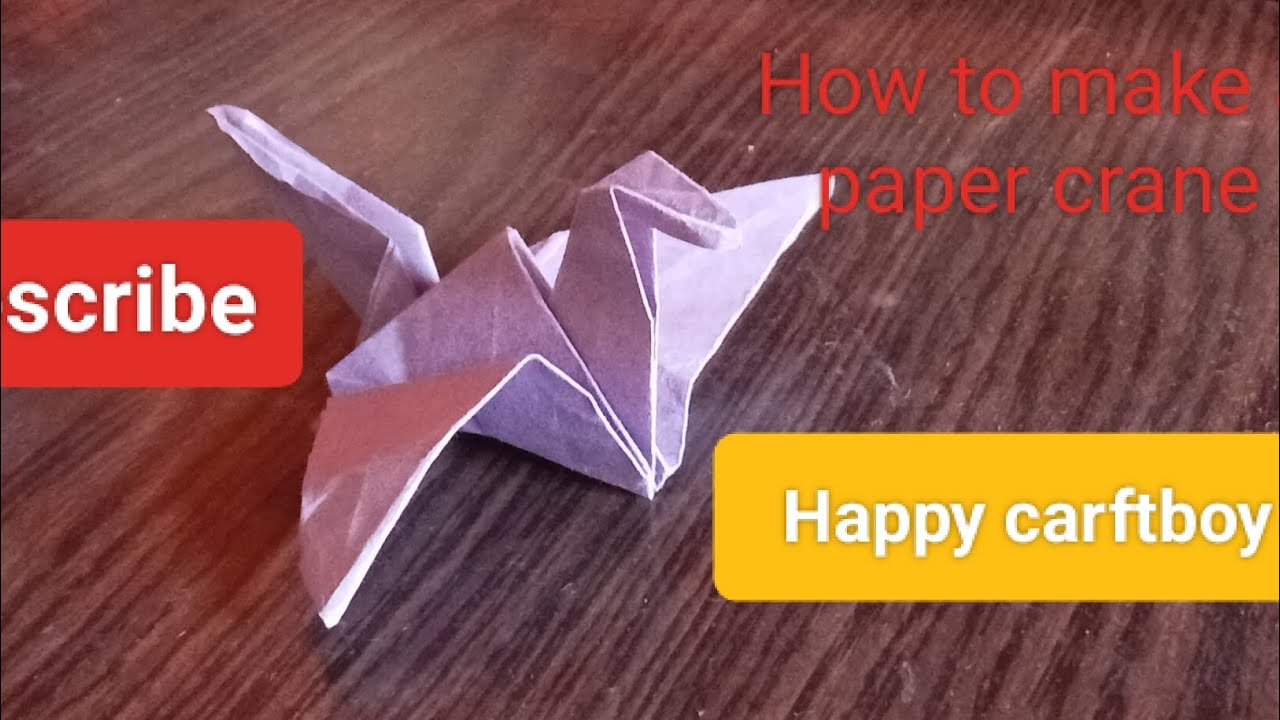 How to make a paper crane - YouTube