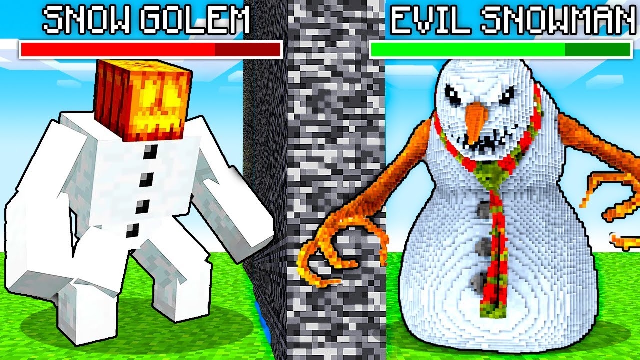 I CHEATED with SNOW BOSSES in a Minecraft MOB BATTLE! - YouTube